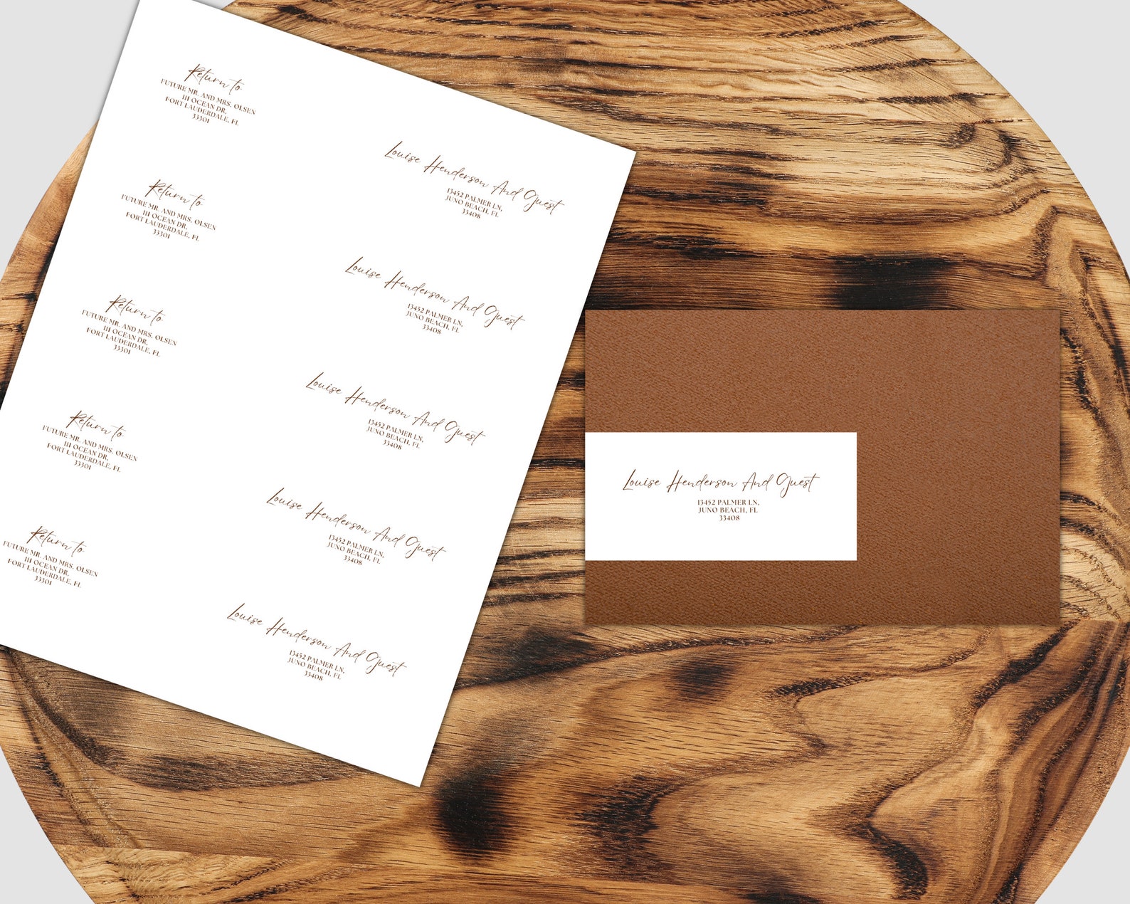 Modern Address Labels With Minimalist Design for DIY Envelope ...