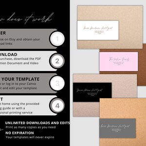 Modern Address Labels With Minimalist Design for DIY Envelope ...