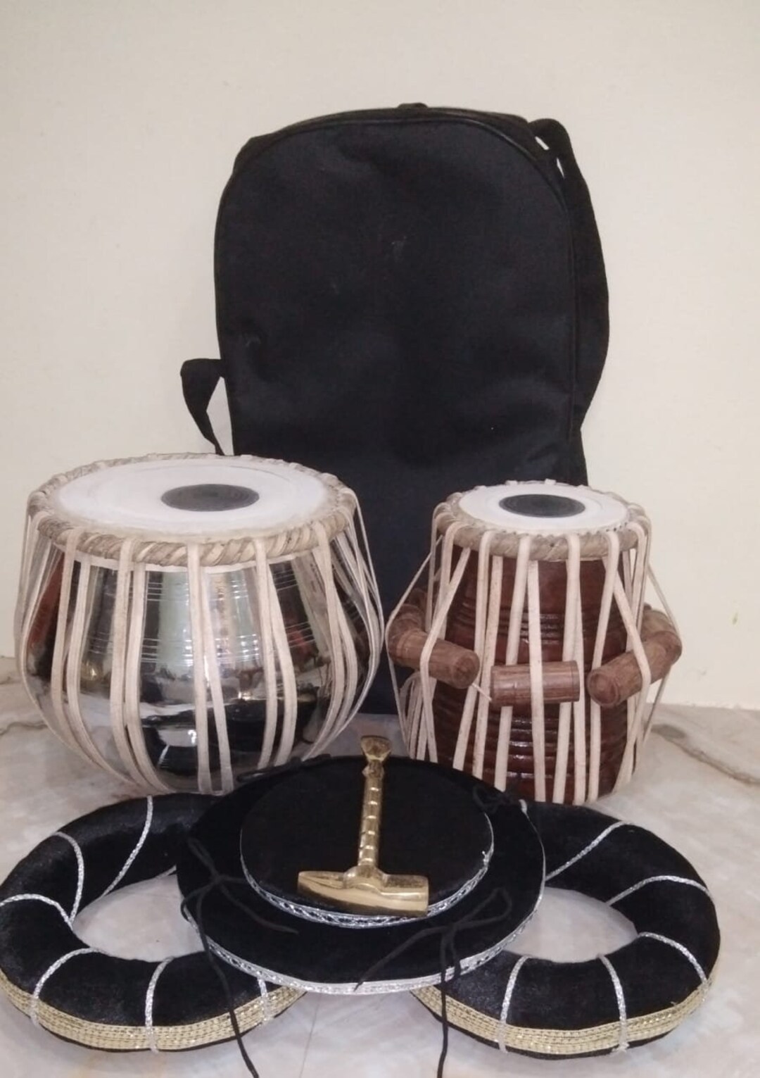 Professional Tabla Drum Set, Brass and Sesame Wood Professional Indian ...