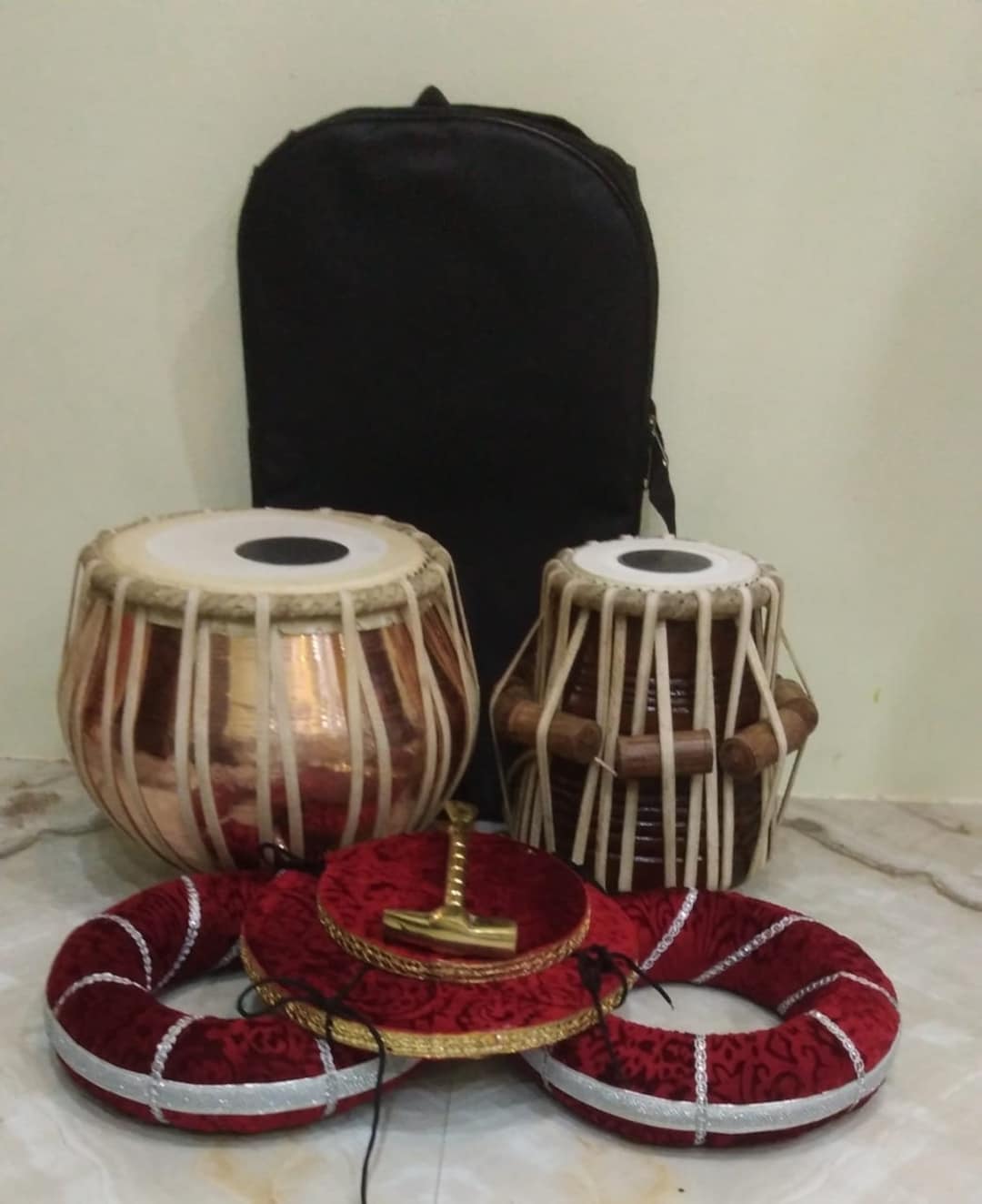 Buy Professional Tabla Drum Set, Copper and Sesame Wood Professional ...