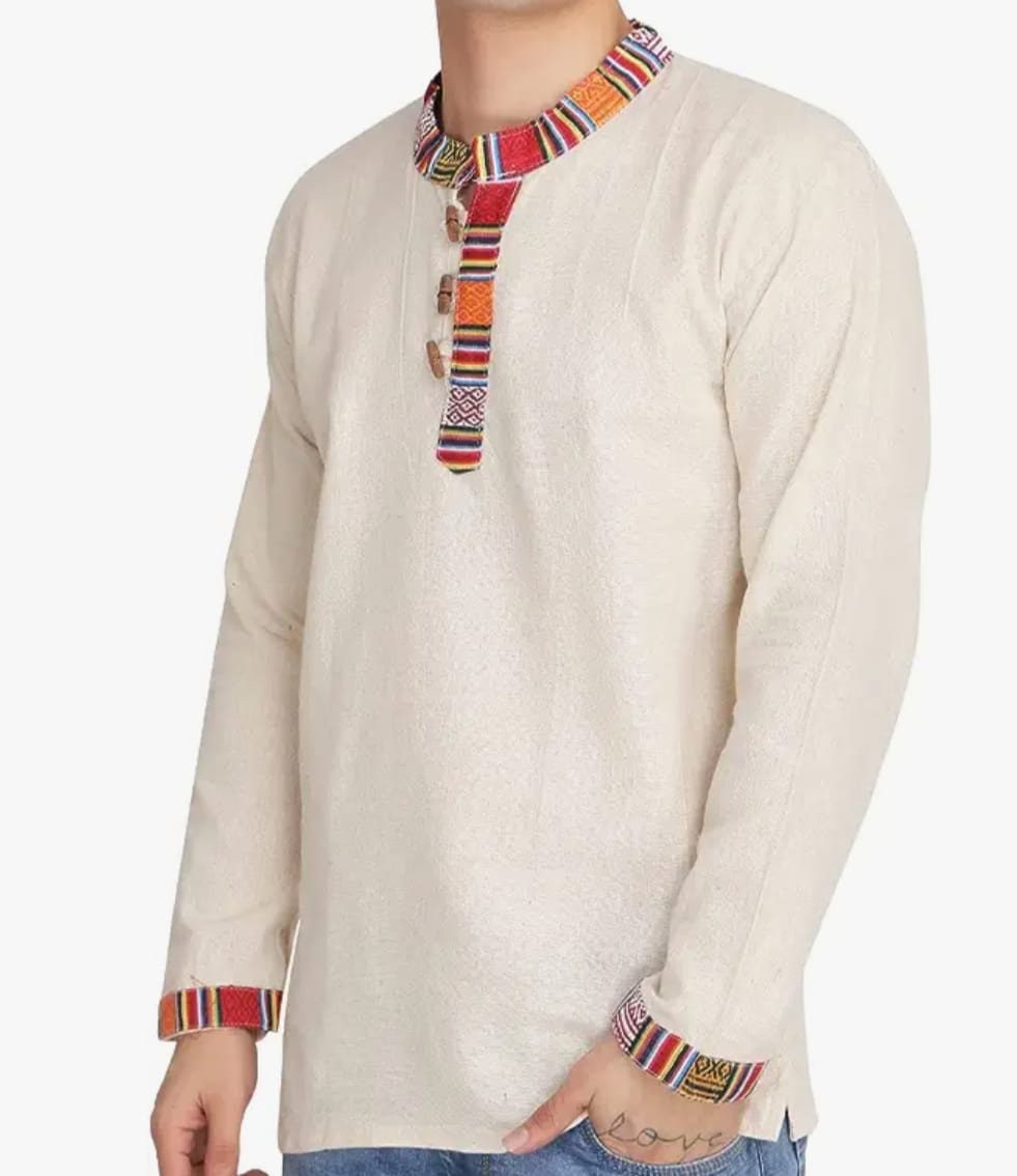 Beautiful 100% Pure Cotton Nepali Kurta for Men , for Yogi's, Religious ...