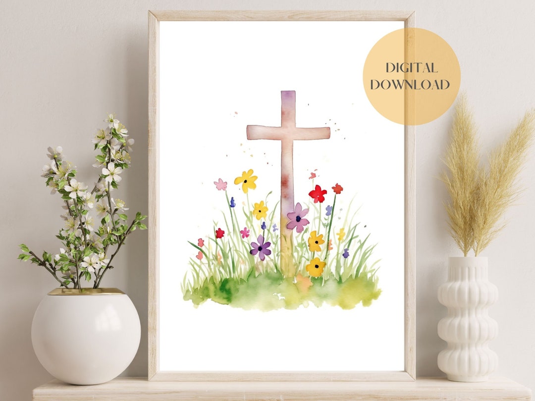 Christian Spring Decor, Spring Printable Art, Christian Clipart, Spring ...
