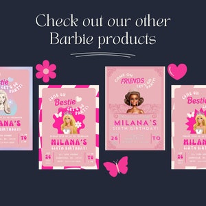 Personalized Barb Water Bottle Labels, Editable Pink Doll Water Bottle ...