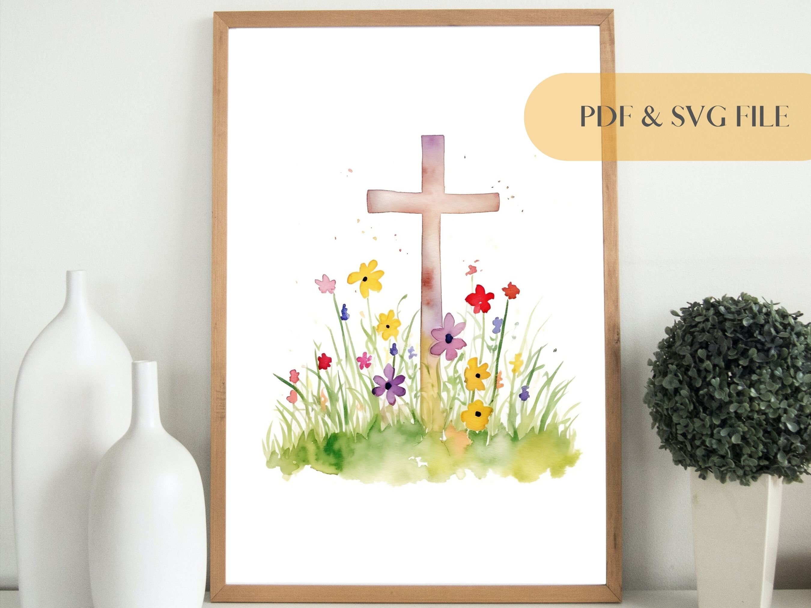 Christian Spring Decor, Spring Printable Art, Christian Clipart, Spring ...