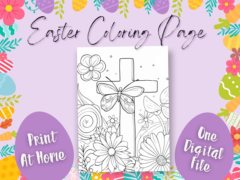Spring Christian Coloring Pages Printable Christian Digital - Etsy