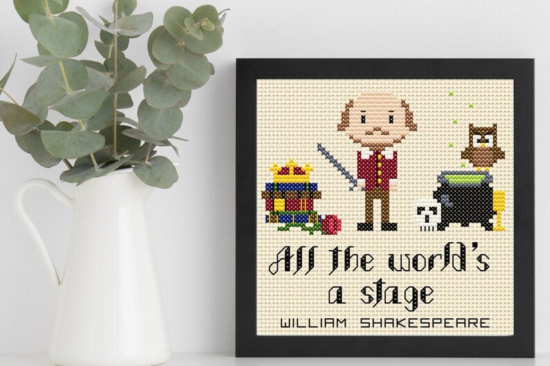 William Shakespeare Quote Cross Stitch Pattern PDF Download - Etsy