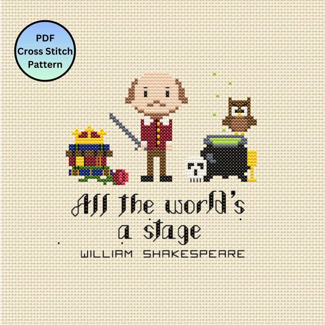 William Shakespeare Quote Cross Stitch Pattern PDF Download - Etsy
