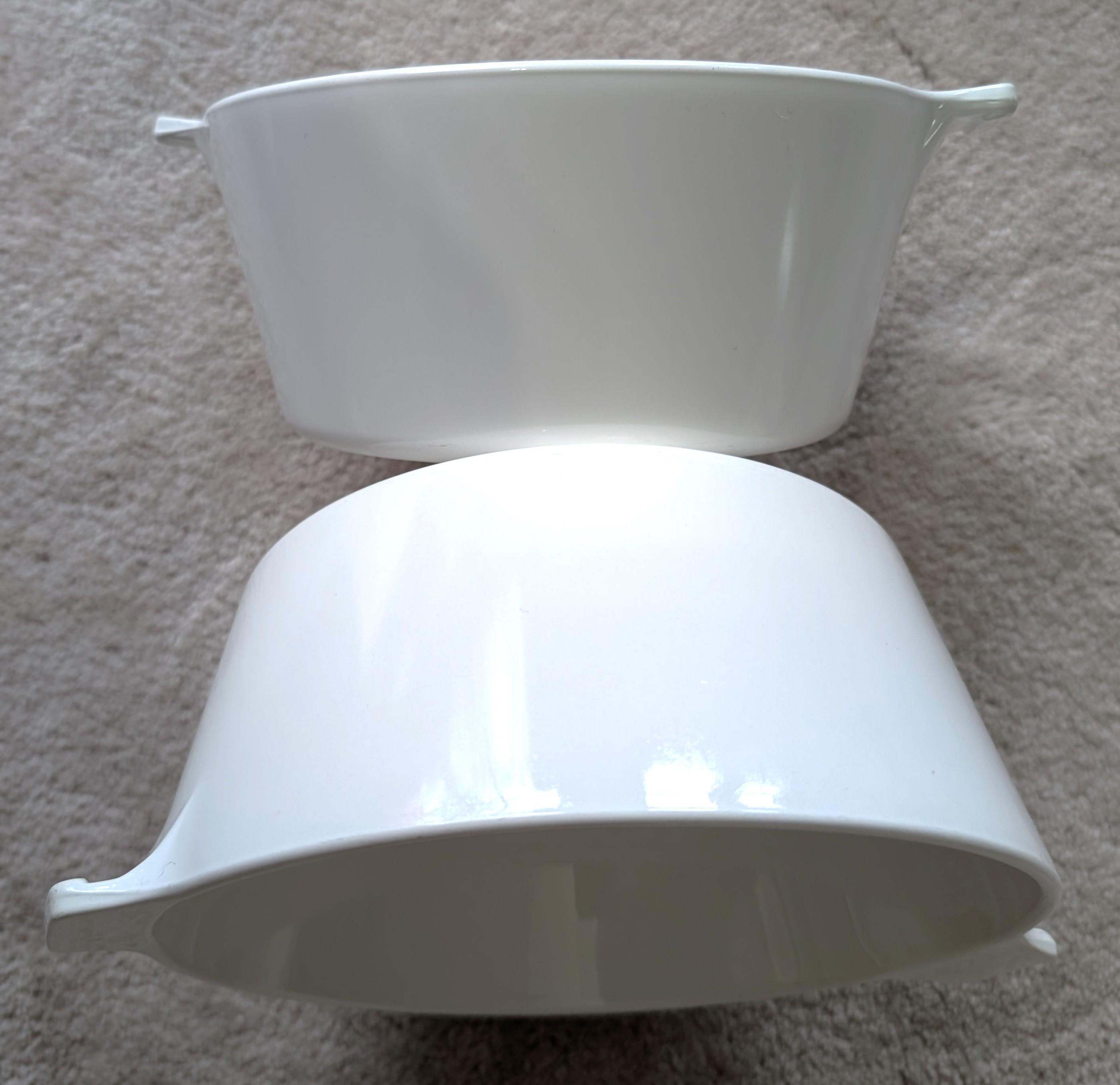 Corning Ware White Coupe Buffet Servers Set of Two - Etsy