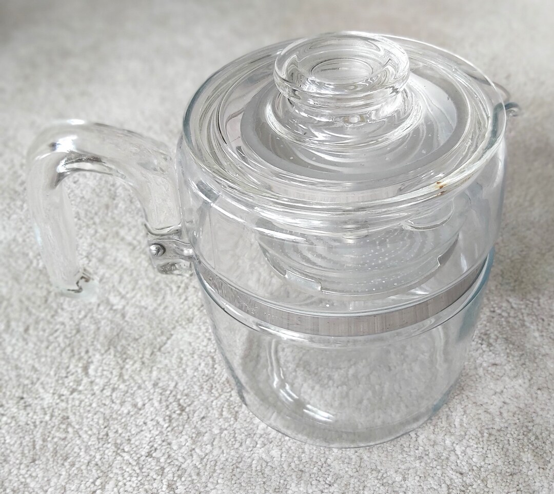 Vintage 9 Cup Pyrex Glass Flameware Percolator Coffee Pot 7759-B - Etsy