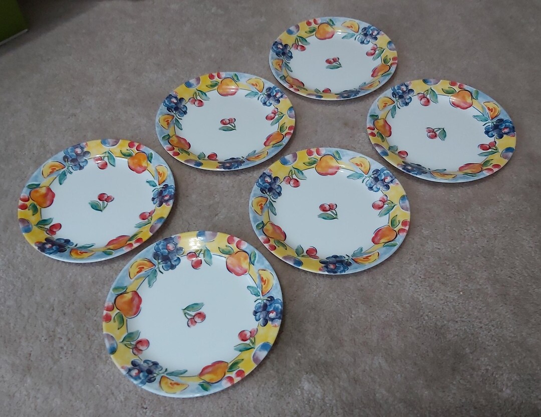 Corelle Fruit Basket Pattern Salad Plates - Etsy