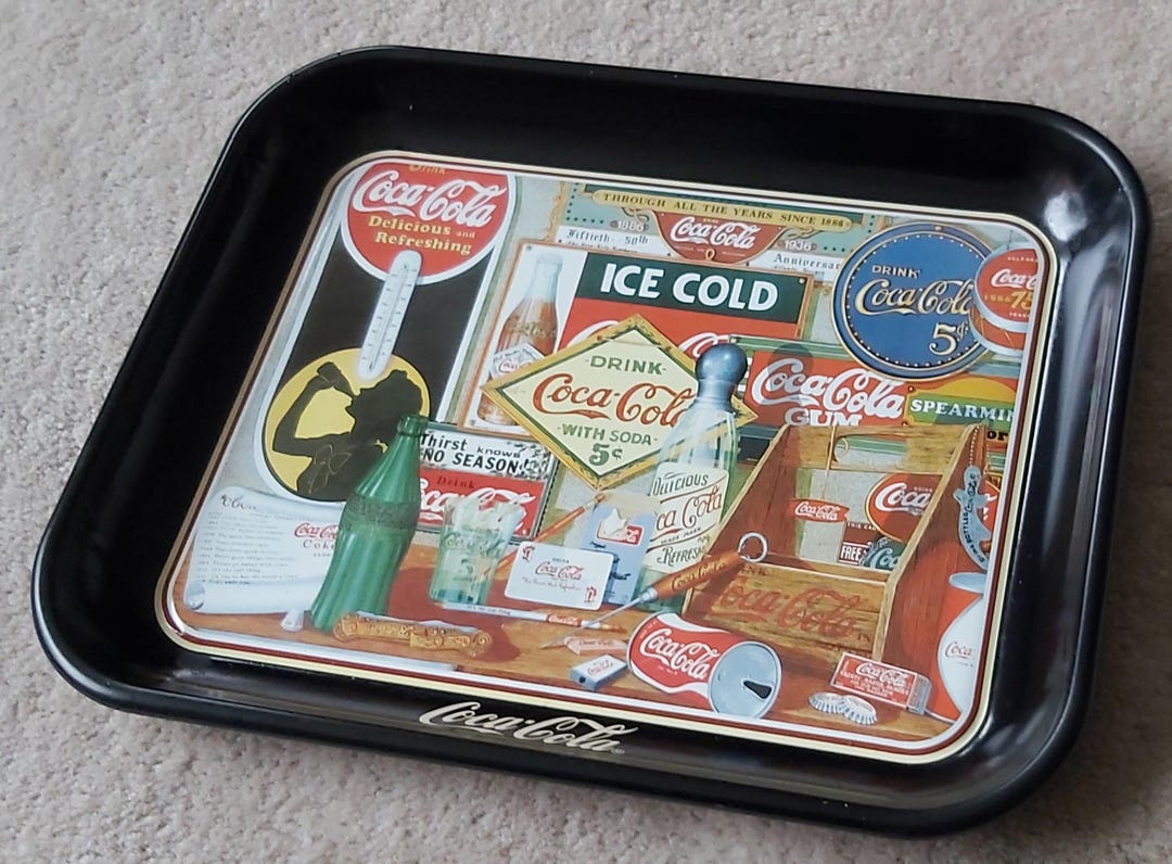 Coca Cola Metal Serving Tray - Through the Years - Sandra Porter - 1985 ...