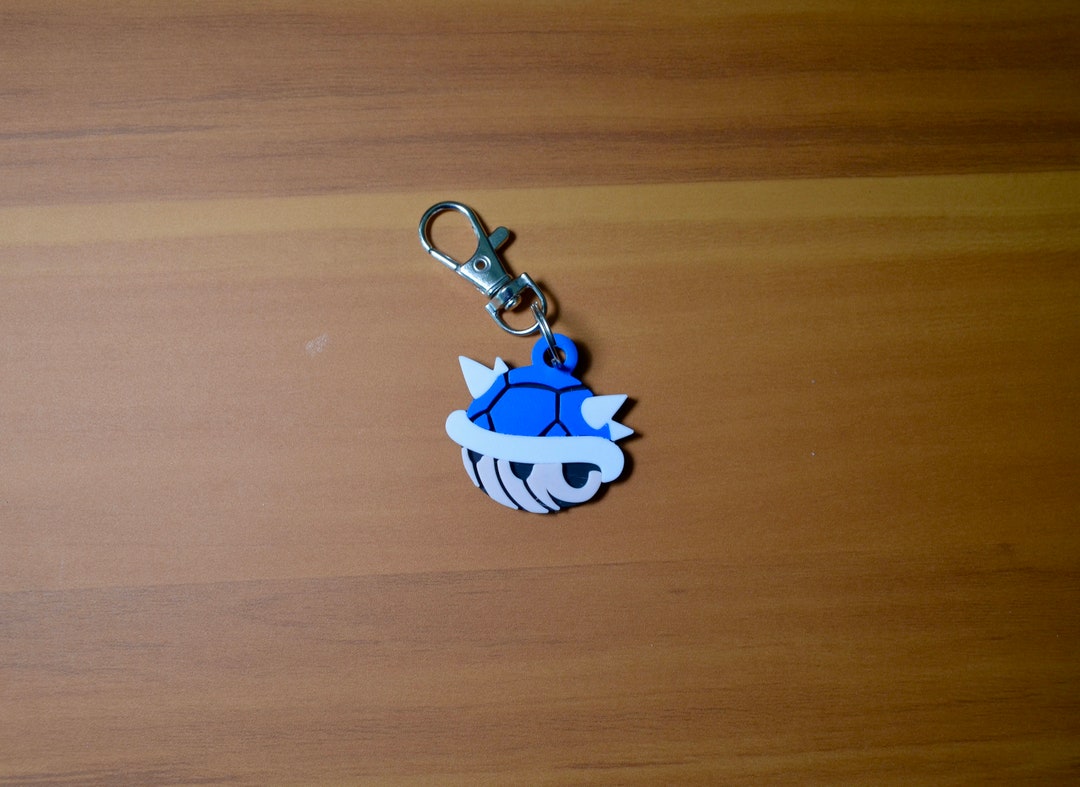 Super Mario Bros Blue Shell Keychain/keyring - Party Favor for Birthday ...