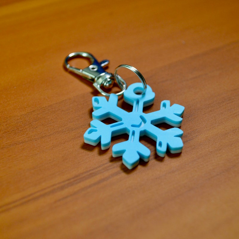 Snowflake Keychain - Etsy