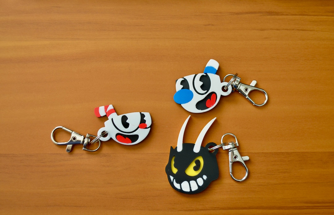 Cuphead Bundle of Keychains/keyrings - Party Favors for Birthday ...