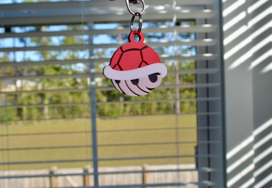 Super Mario Bros Red Shell Keychain/keyring - Party Favor for Birthday ...