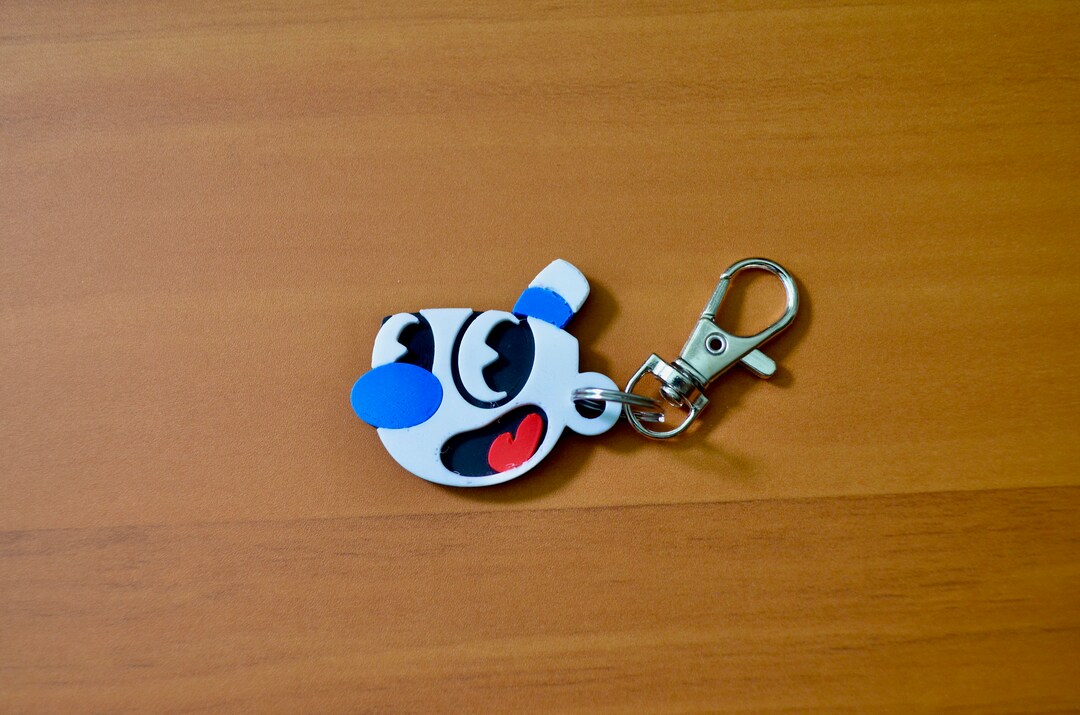 Cuphead Mugman Keychain/keyring - Party Favor for Birthday - Clip for Bag - Gift for Gamer ...