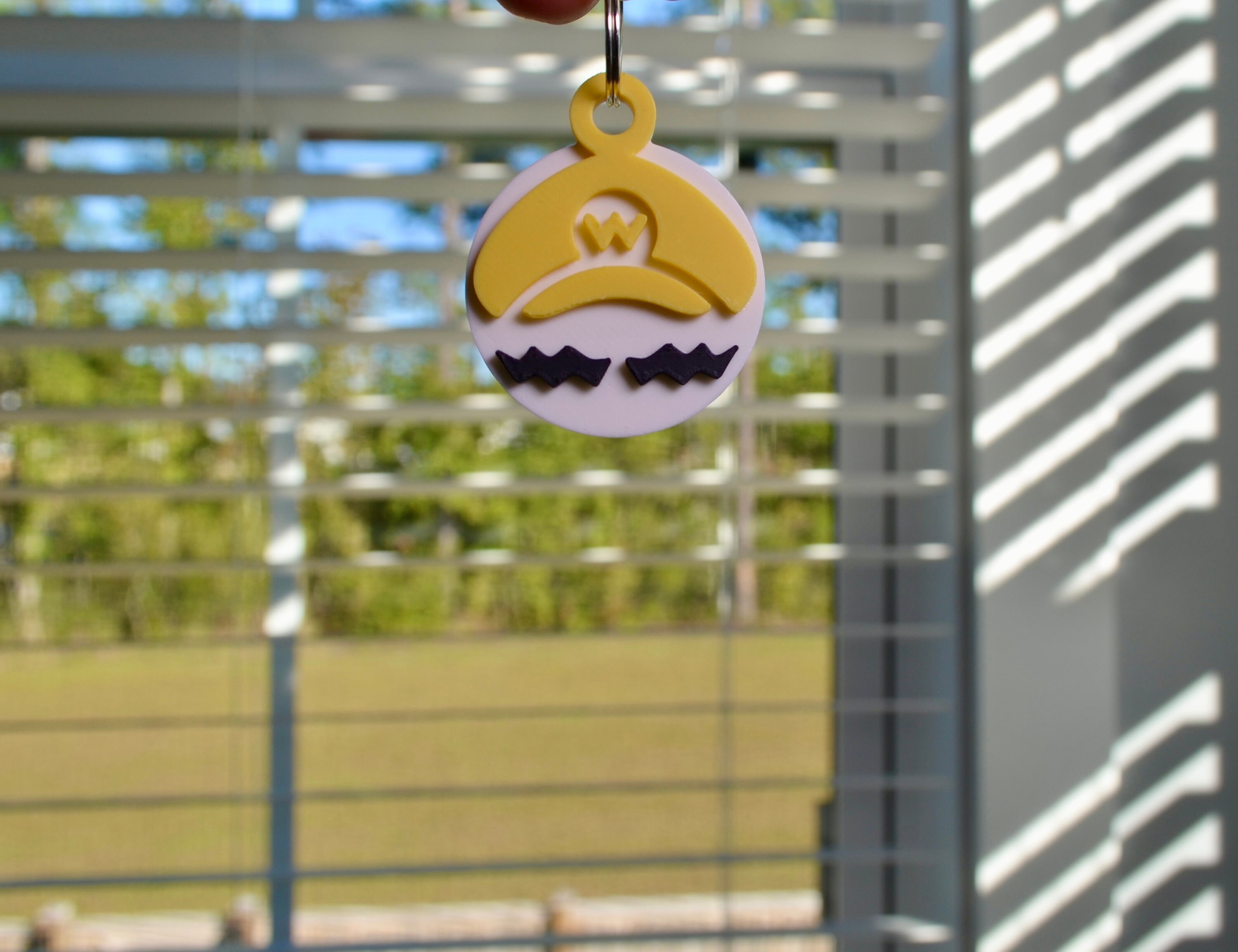 Super Mario Bros Yellow Wario Mustache Keychain/keyring - Party Favor ...