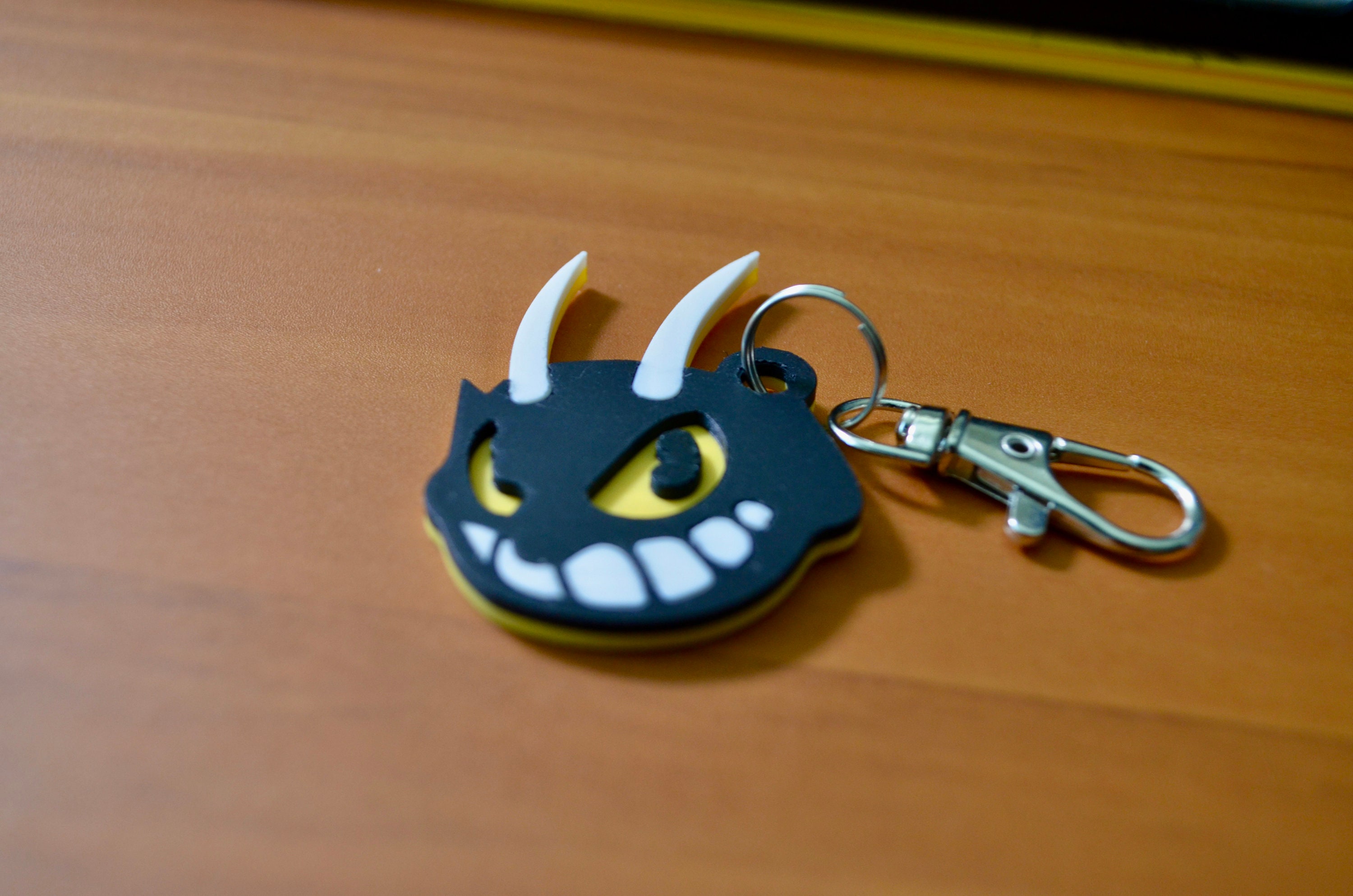 Cuphead Devil Keychain/keyring Party Favor for Birthday Clip for Bag ...