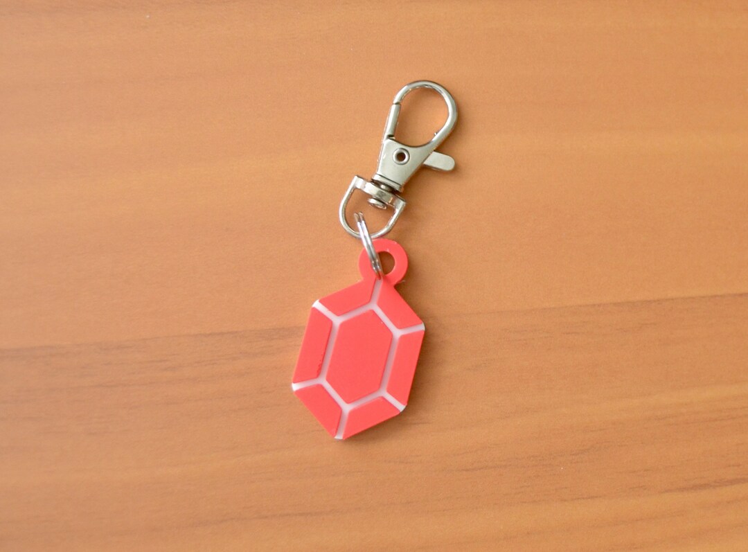 Zelda Rupee Ruby Keychain/keyring - Party Favor for Birthday - Clip for ...