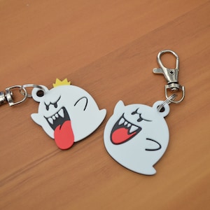 Super Mario Boo or King Boo Keychain/keyring Party Favor for Birthday ...