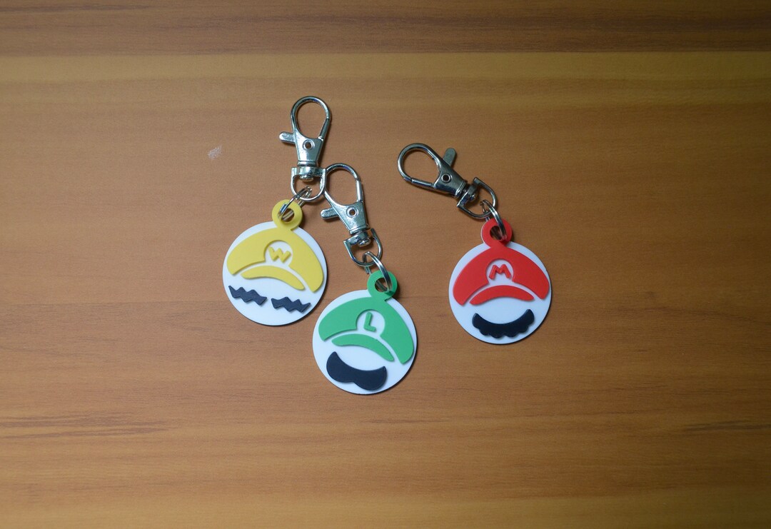 Super Mario Bros Faces Bundle of Keychains/keyrings - Party Favors for ...