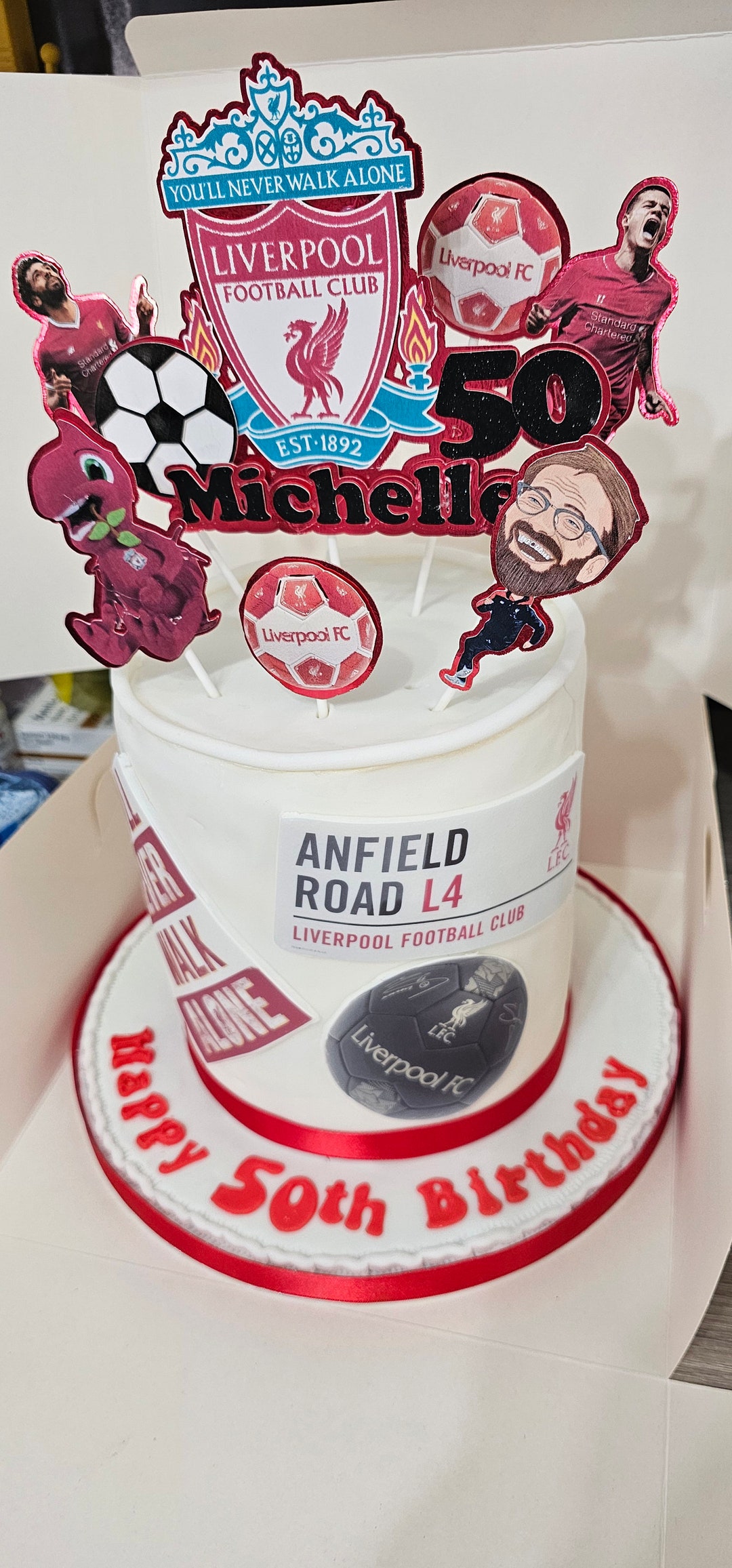 Liverpool Football Cake Toppers Set - Etsy