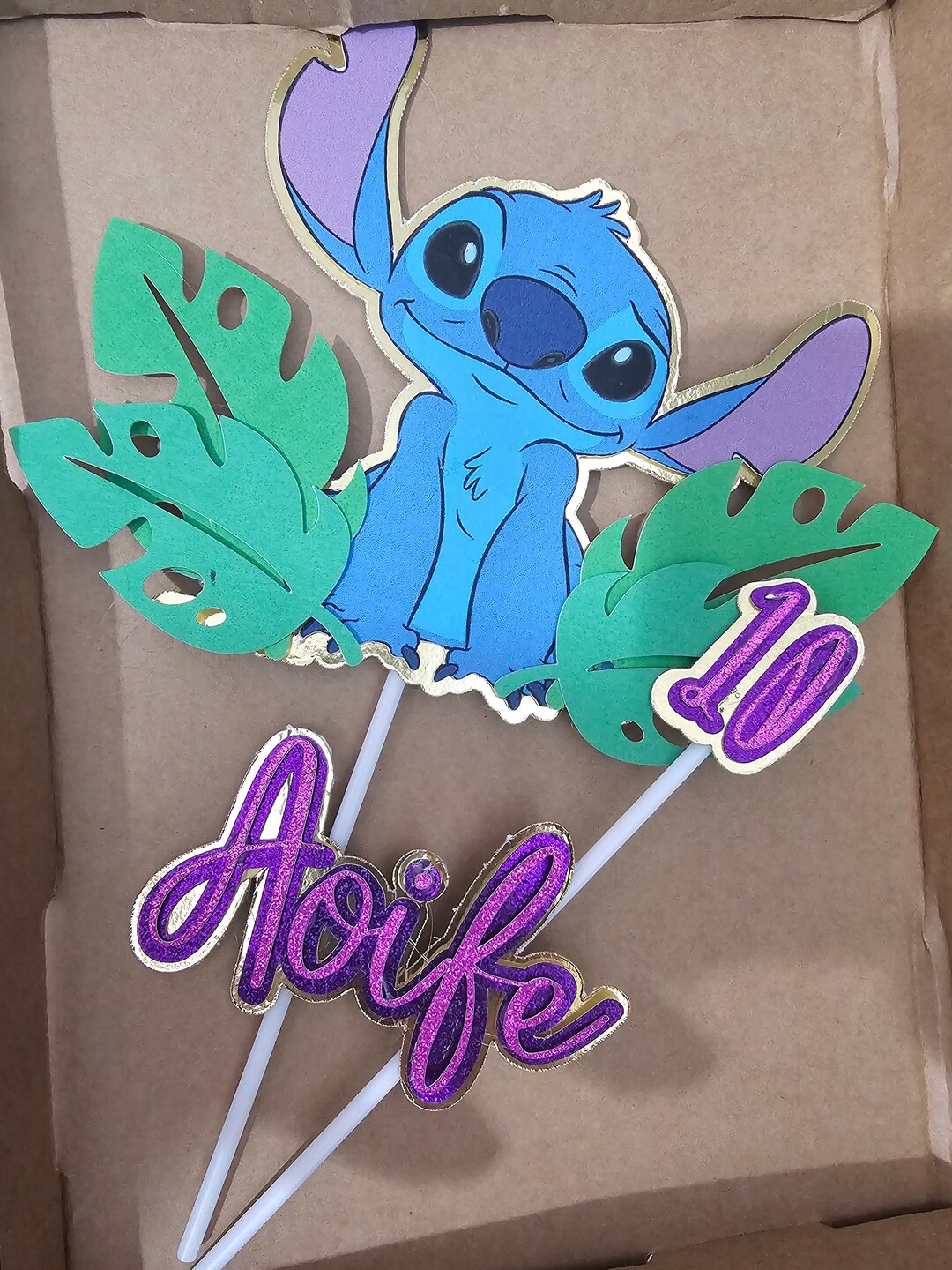 Stitch Cake Topper Set With Personalisation . - Etsy