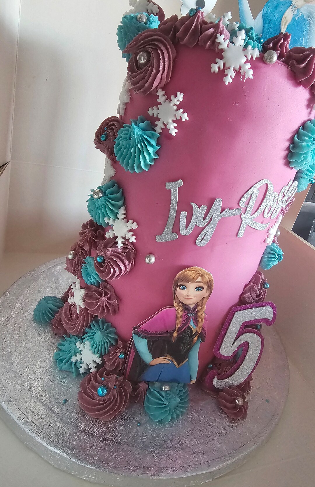 Elsa Anna and Olaf Frozen Themed Cake Topper Set - Etsy