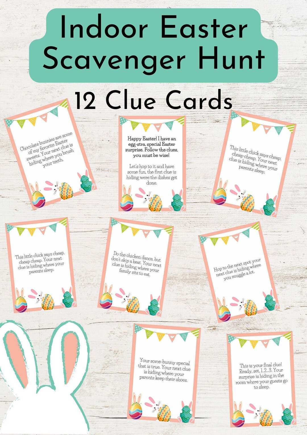 Easter Scavenger Hunt Cards - Etsy