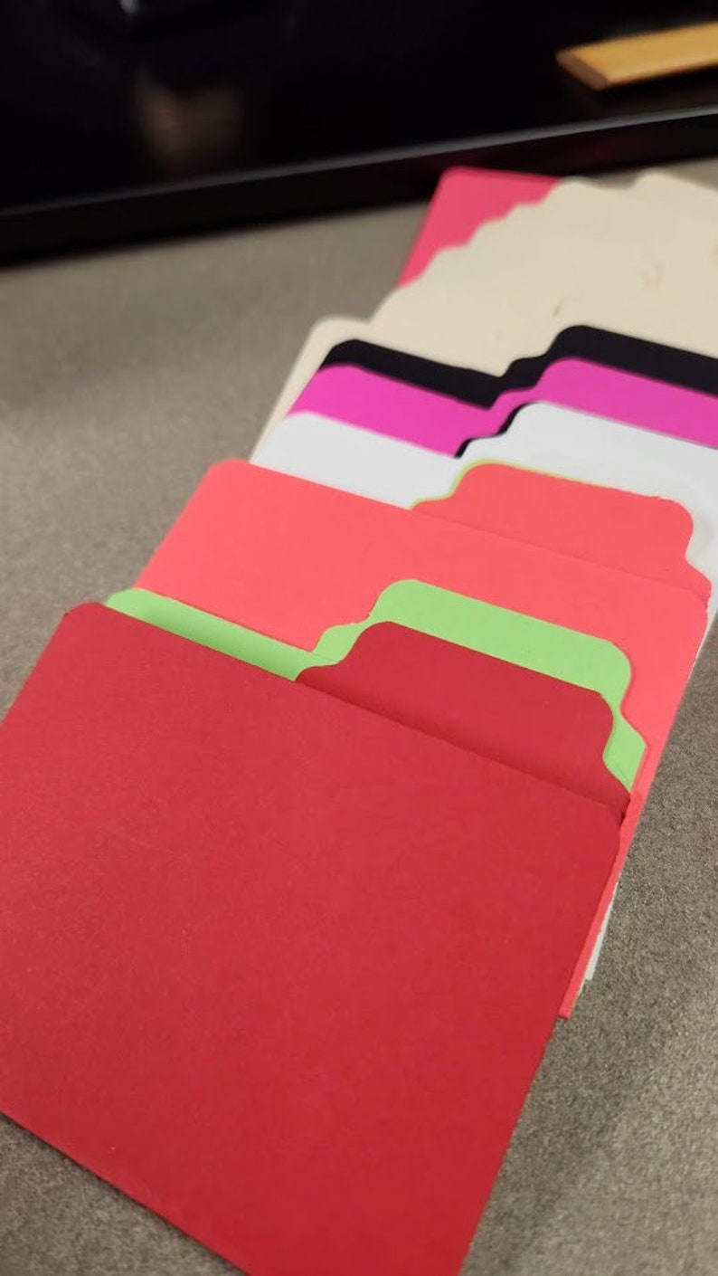Set Of 10 Mini File Folders - Etsy