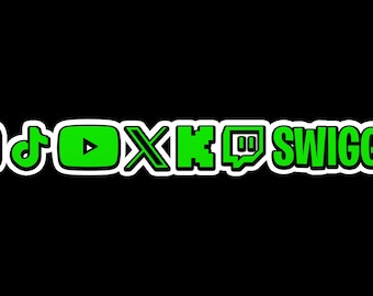 Social Media Lower Thirds Overlay for Twitch Kick Twitter Tiktok ...