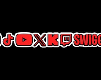 Social Media Lower Thirds Overlay for Twitch Kick Twitter Tiktok ...