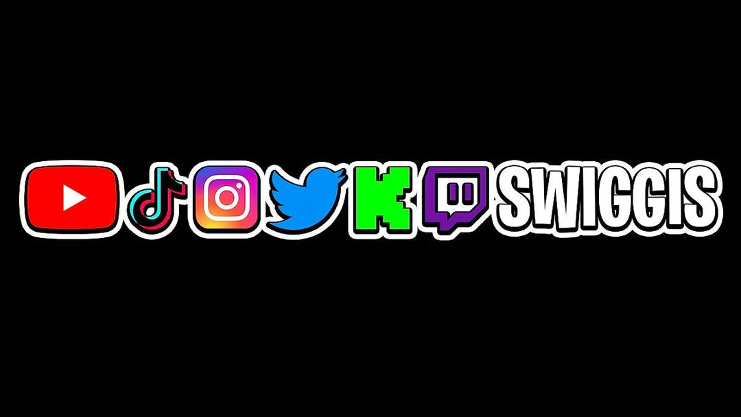 Social Media Lower Thirds Overlay for Twitch Kick Twitter Tiktok ...