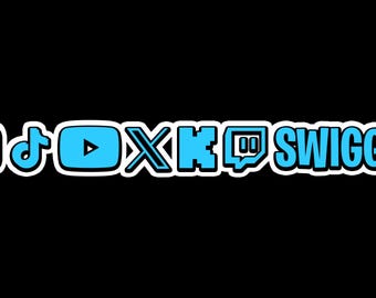 Social Media Lower Thirds Overlay for Twitch Kick Twitter Tiktok ...