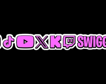 Social Media Lower Thirds Overlay for Twitch Kick Twitter Tiktok ...