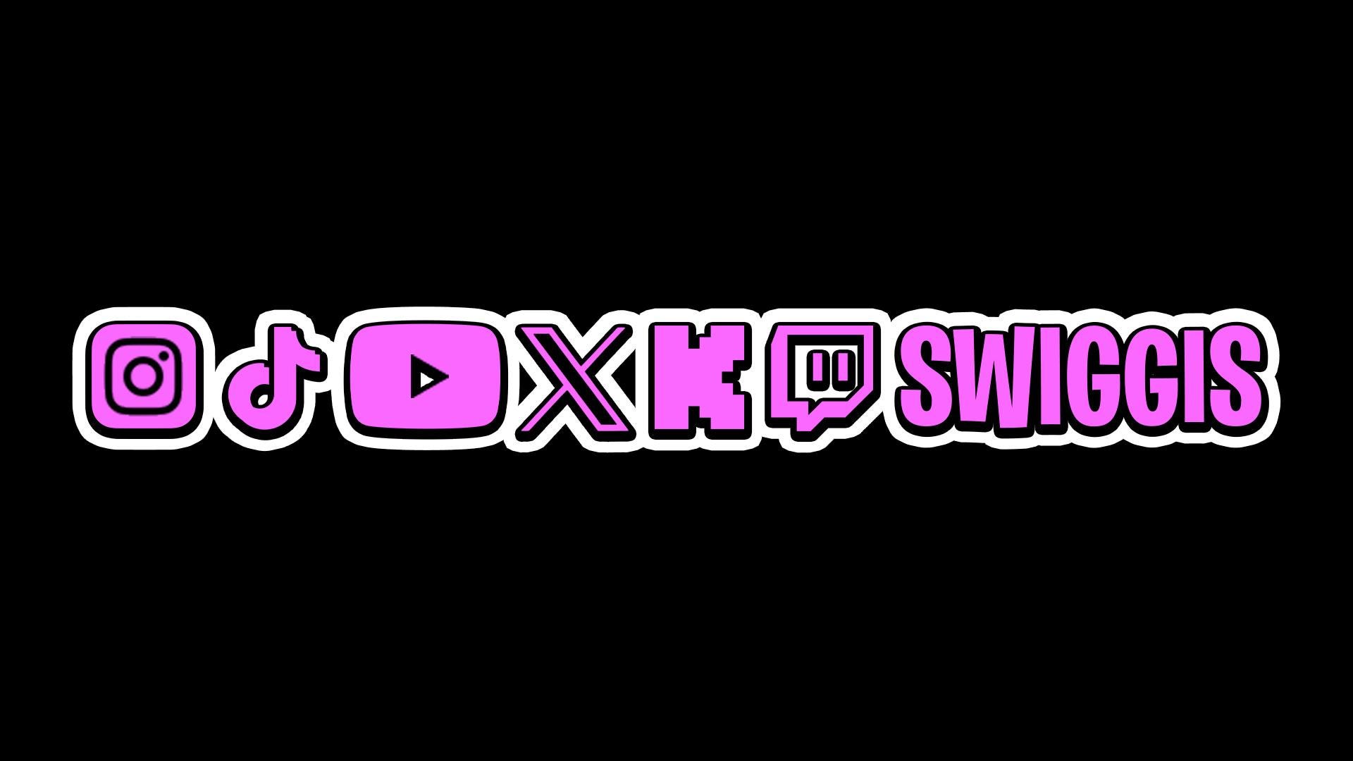 Social Media Lower Thirds Overlay [PINK] Twitch Kick Twitter Tiktok ...