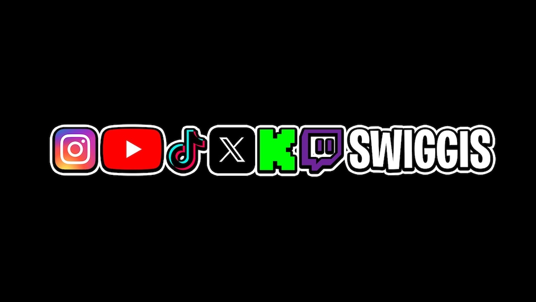 Social Media Lower Thirds Overlay for Twitch Kick Twitter Tiktok ...