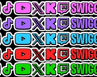 Social Media Lower Thirds Overlay for Twitch Kick Twitter Tiktok ...