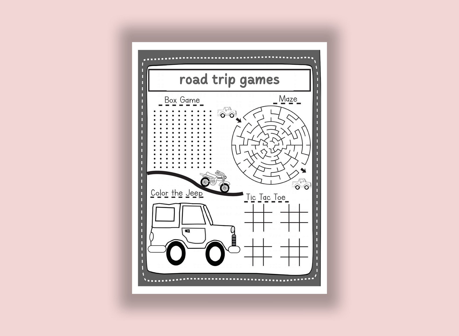 Travel Bingo Game Printable, Kids Road Trip Games Printable, Family ...