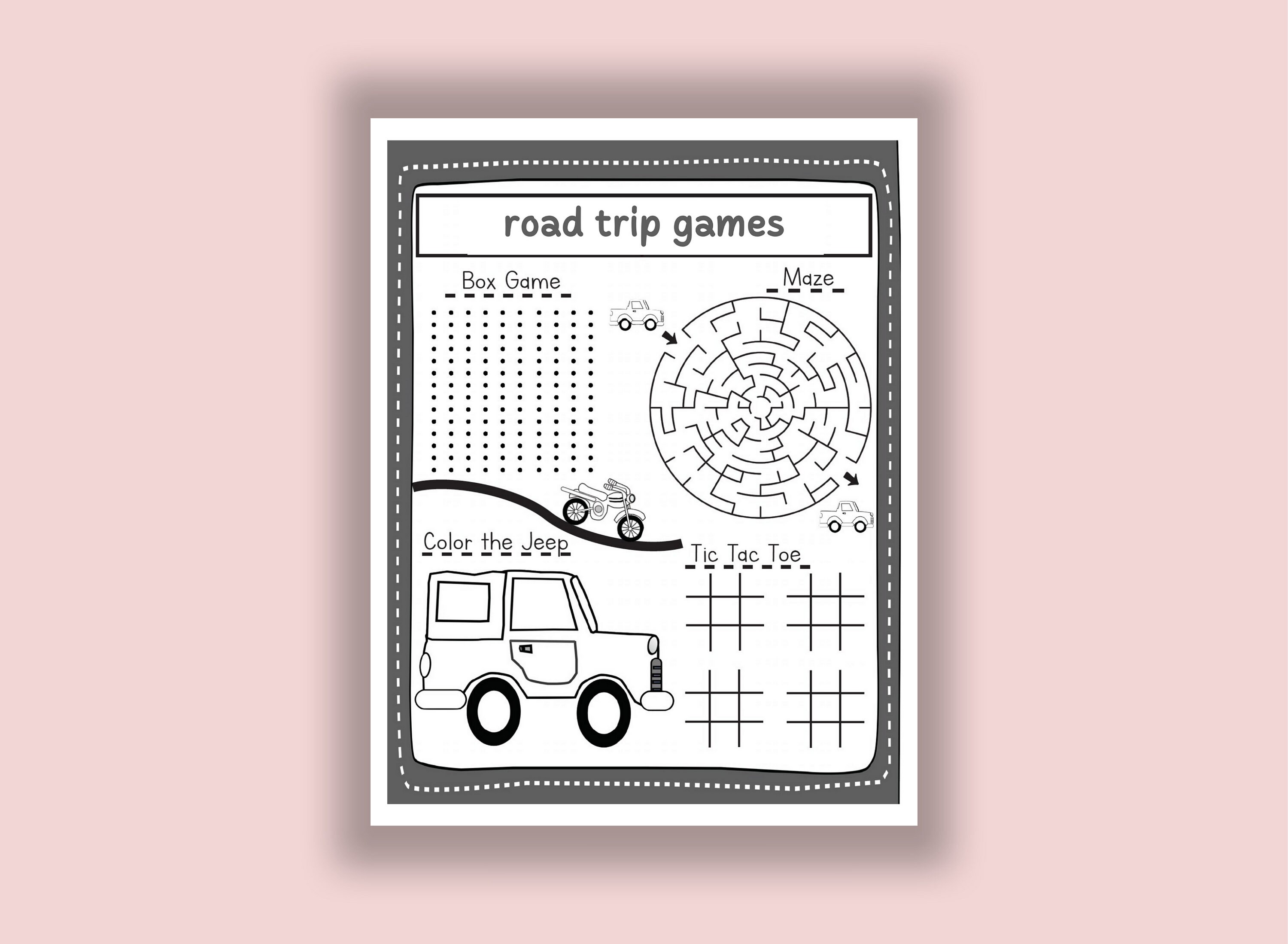 Travel Bingo Game Printable, Kids Road Trip Games Printable, Family ...