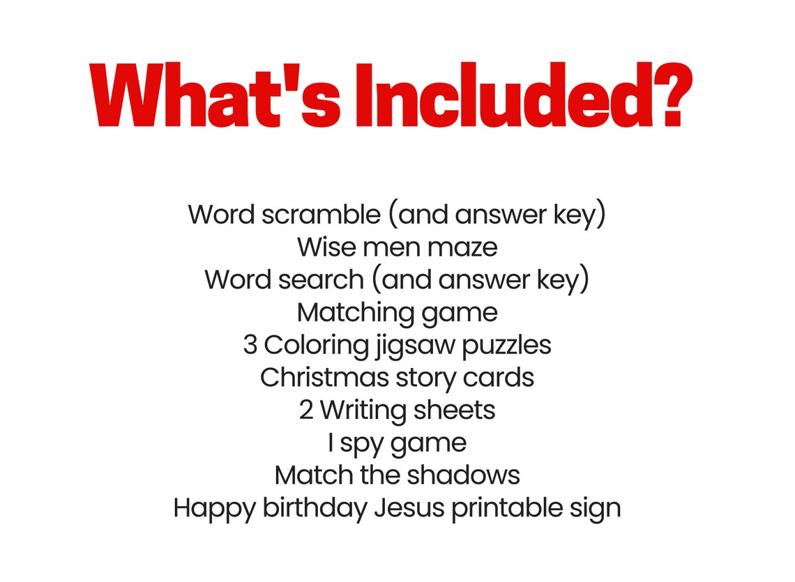 Sunday School Printables, Christmas in July, Activity Fun Pack, Church ...
