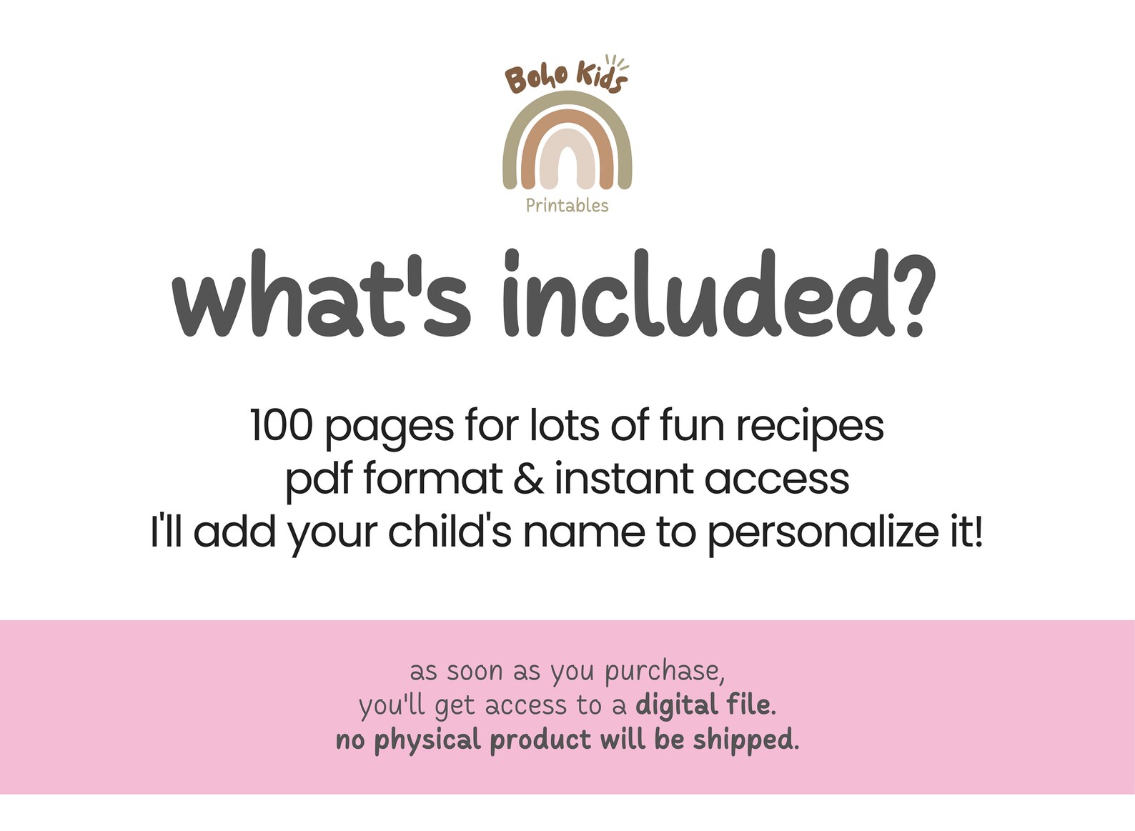 Recipe Template Printable for Kids, Blank Recipe Page, Children's ...