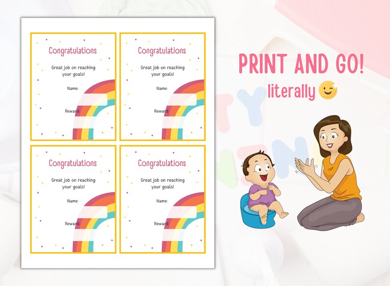 Potty Training Chart Bundle, Prize Chart for Kids, Kids Chart ...