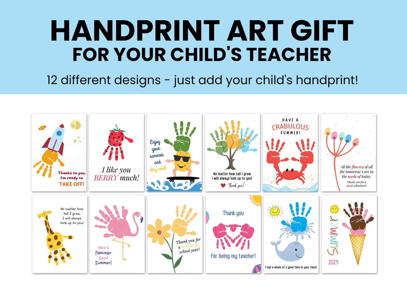 Handprint Art for Teacher Gift, Teachers Plant Seeds, DIY Teacher Gift ...