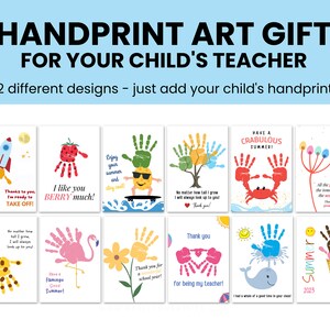 Handprint Art for Teacher Gift, Teachers Plant Seeds, DIY Teacher Gift ...