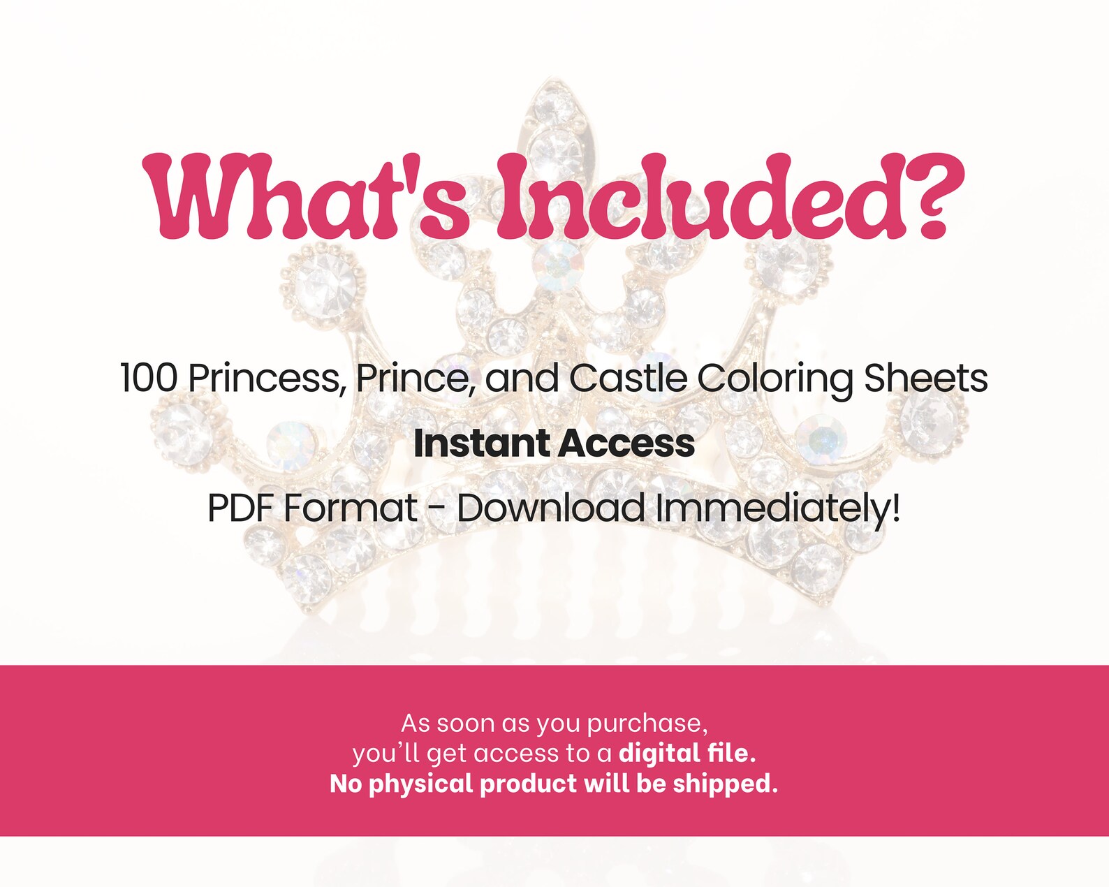 Coronation Coloring Pages Kids, Princess Colouring Pages, Instant ...