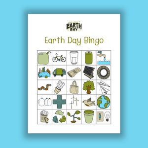 Earth Day Printables Preschool, Earth Day Bingo Cards, Earth Day ...