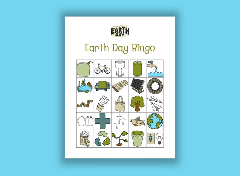 Earth Day Printables Preschool, Earth Day Bingo Cards, Earth Day ...