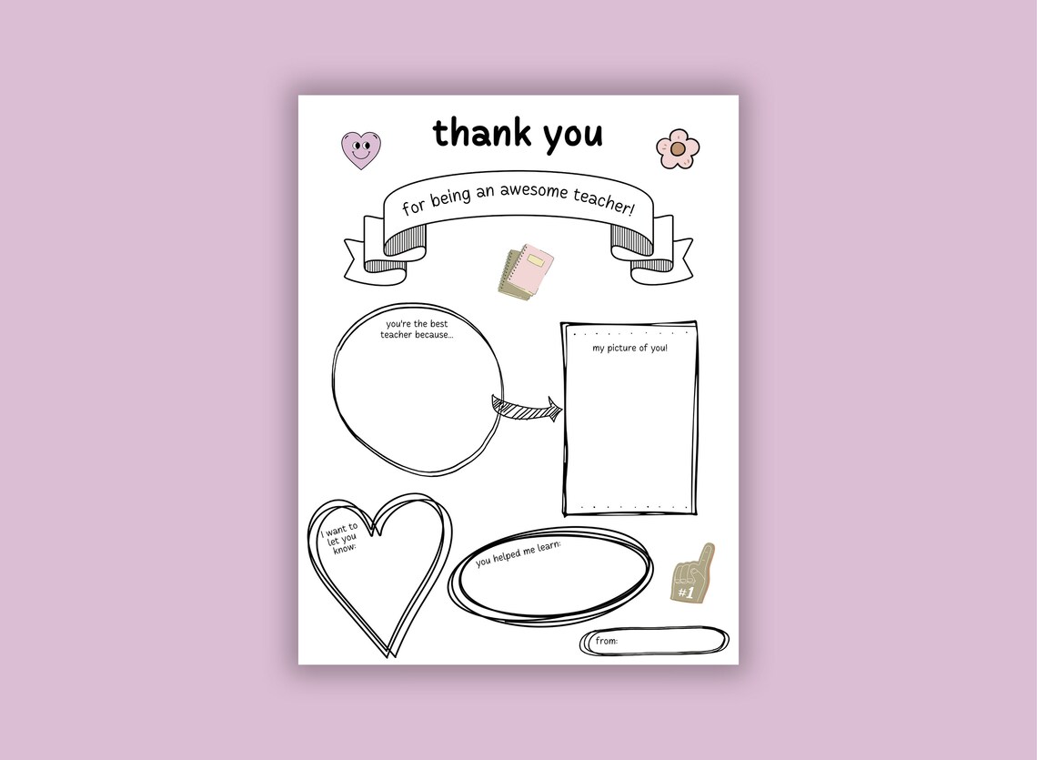 Teacher Appreciation Week Printables Bundle, Fill in Blank Printable ...