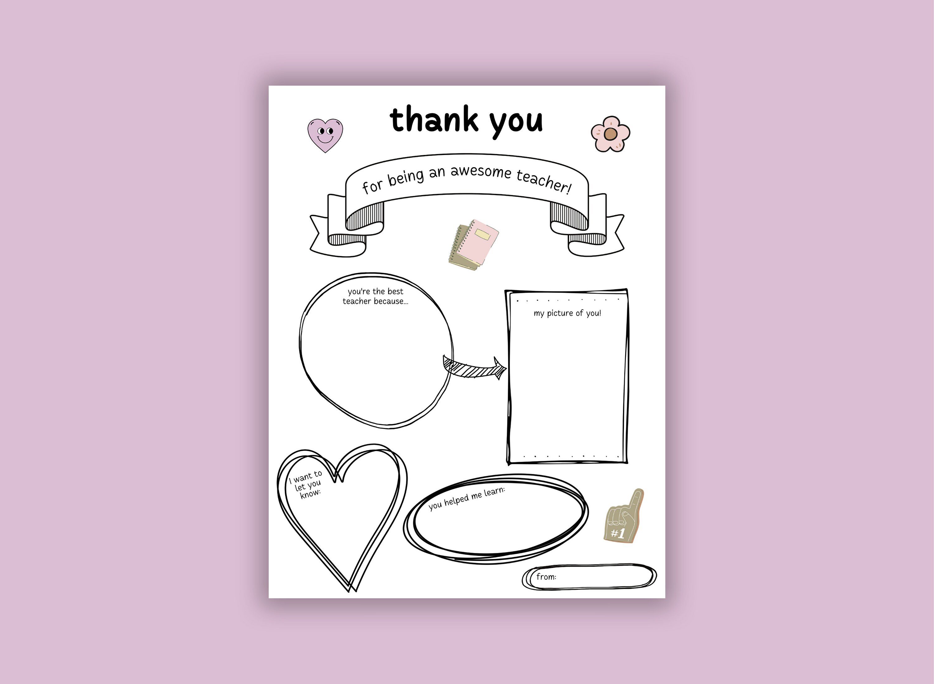 Teacher Appreciation Week Printables Bundle, Fill in Blank Printable ...